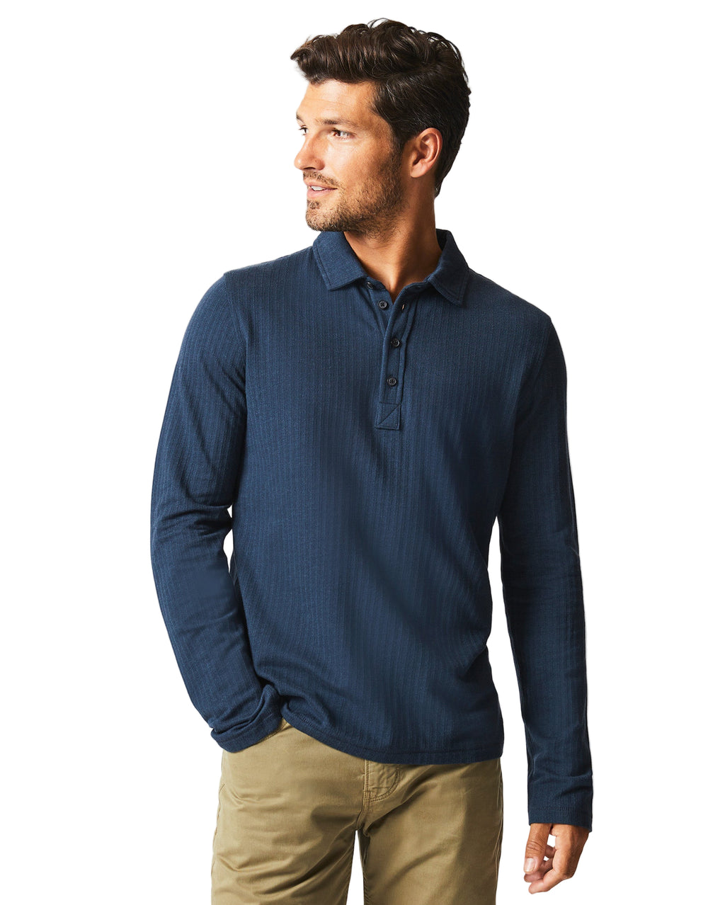 Billy Reid Herringbone LS Polo – Seattle Thread Company